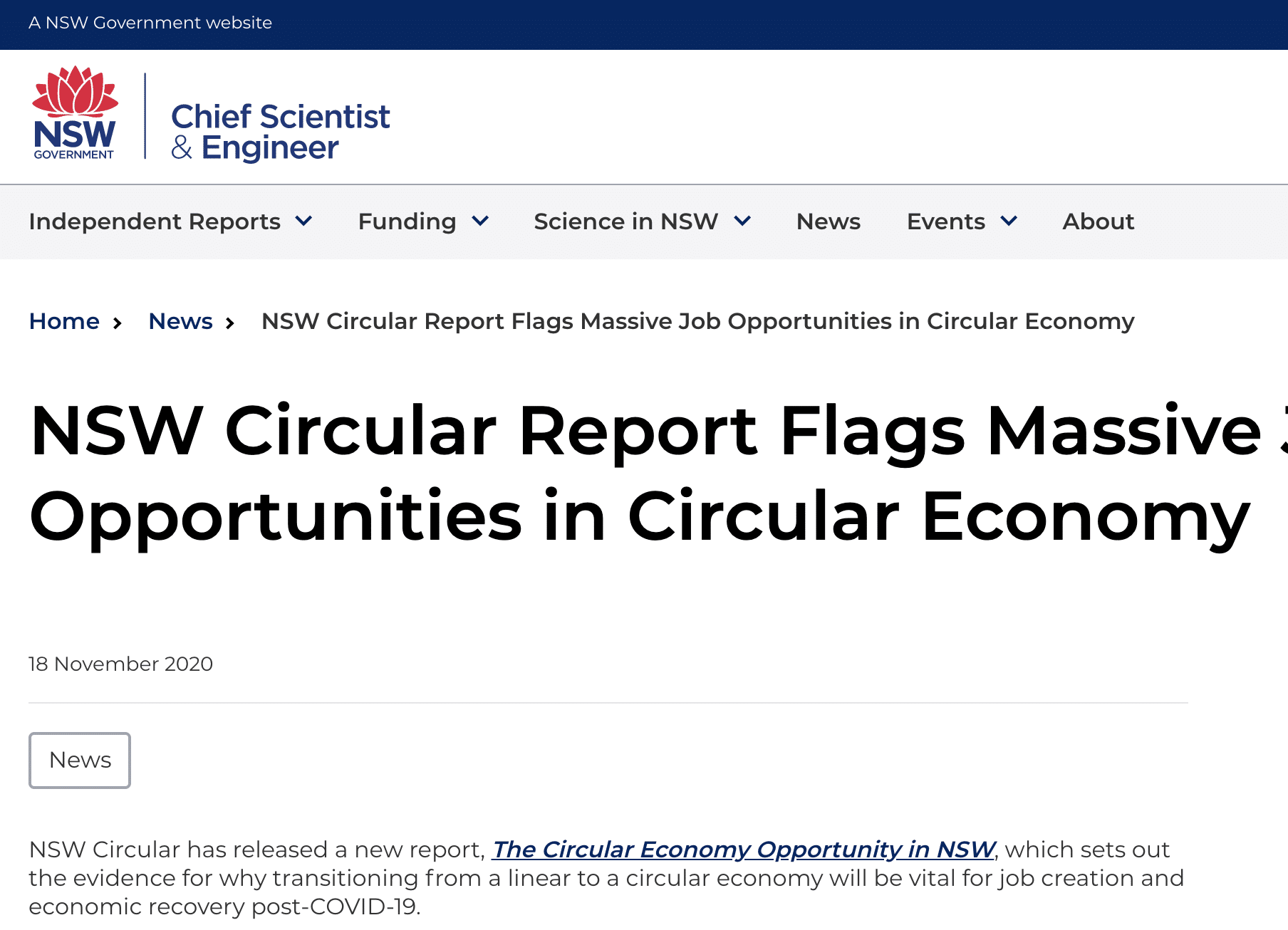 NSW Circular Report Flags Massive Job Opportunities in Circular Economy ...